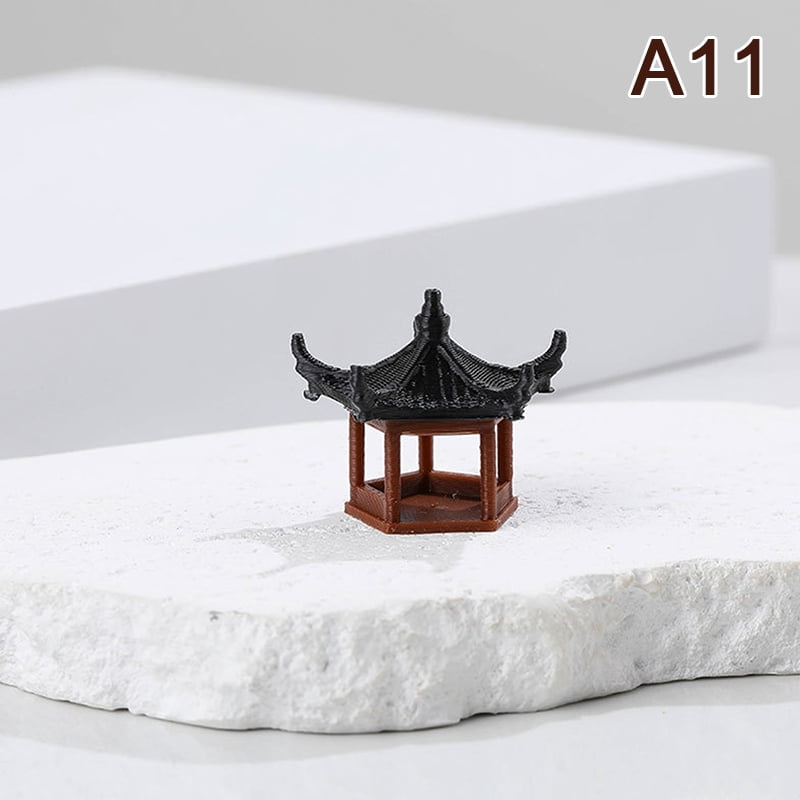 Suquosor Store Mini Pagoda Statue Ancient Building Model Pavilion ...