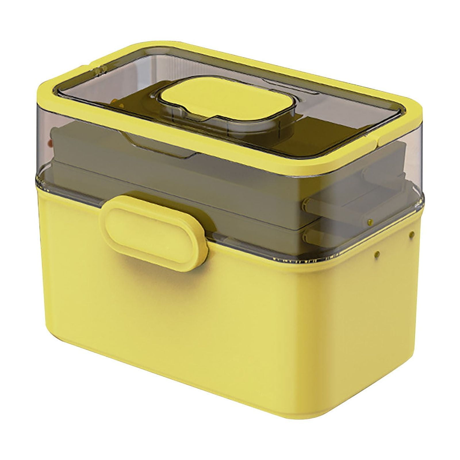 Suqwn Clear Medicine Organizer Box with Handle, Plastic Medicine ...