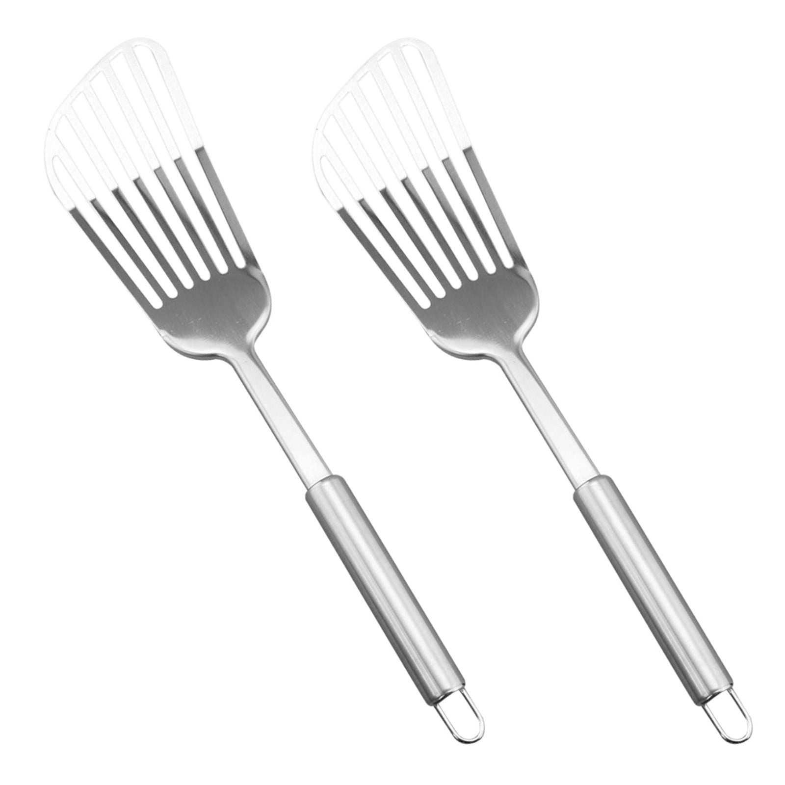 Suqwn Fish Spatula Stainless Steel, 2-Piece Premium Fish Spatula Set ...