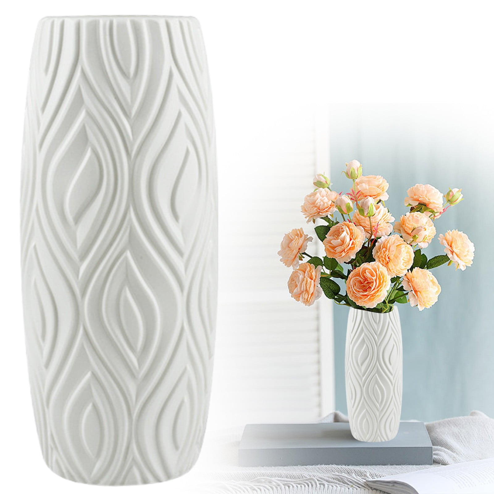 Suqwn Plastic Flower Vases for Centerpieces Bulk, Decorative Plastic ...