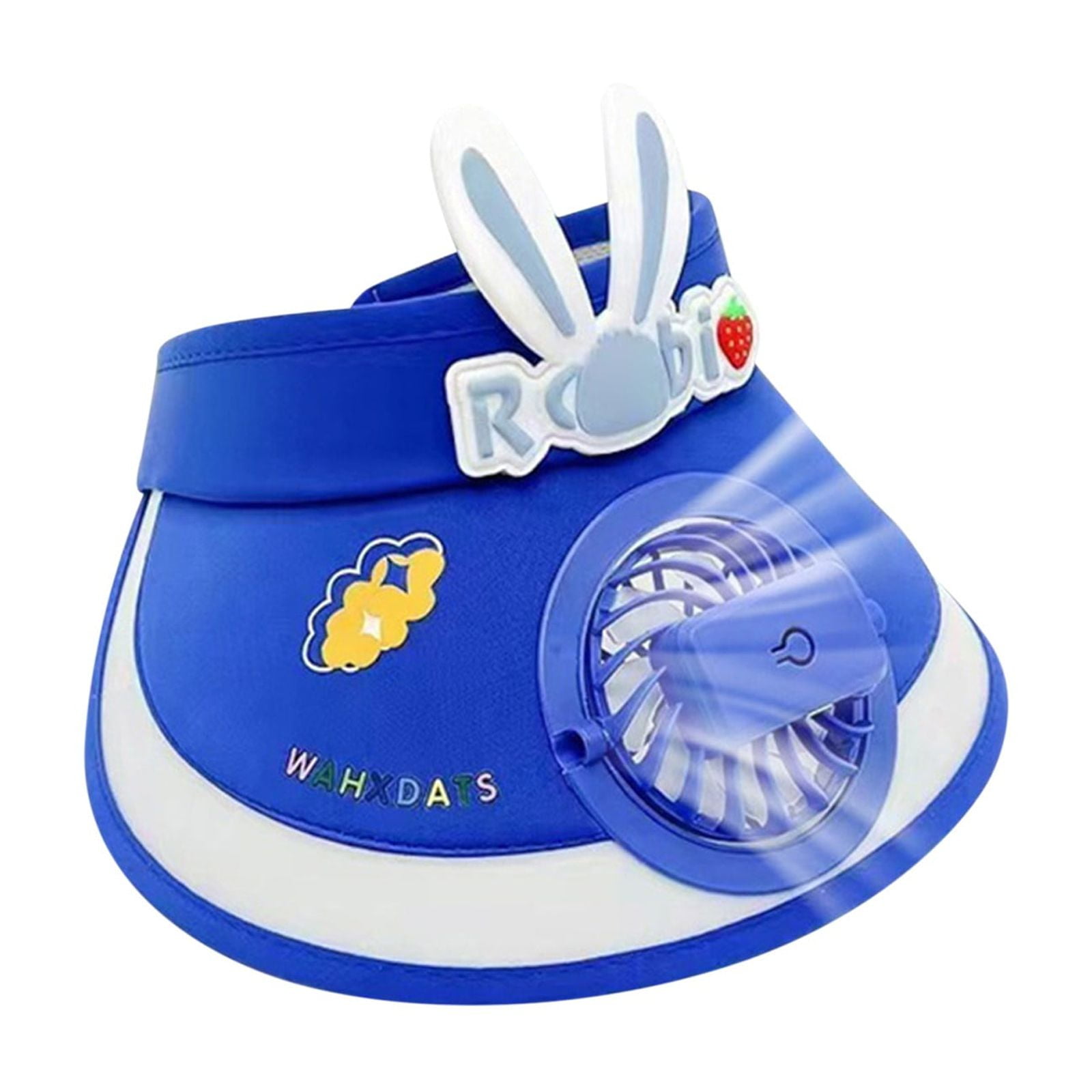 Suqwn Sun Visor Hat with Fan,Wide Brim Empty Top Sunhat, USB Charging Fan Visor Hat for Travel ...