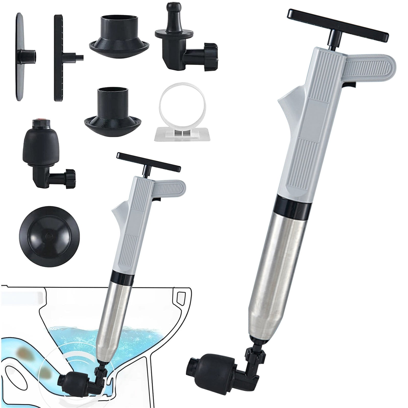 Suqwn Toilet Plunger, Drain Clog Remover, High Pressure Air Drain ...