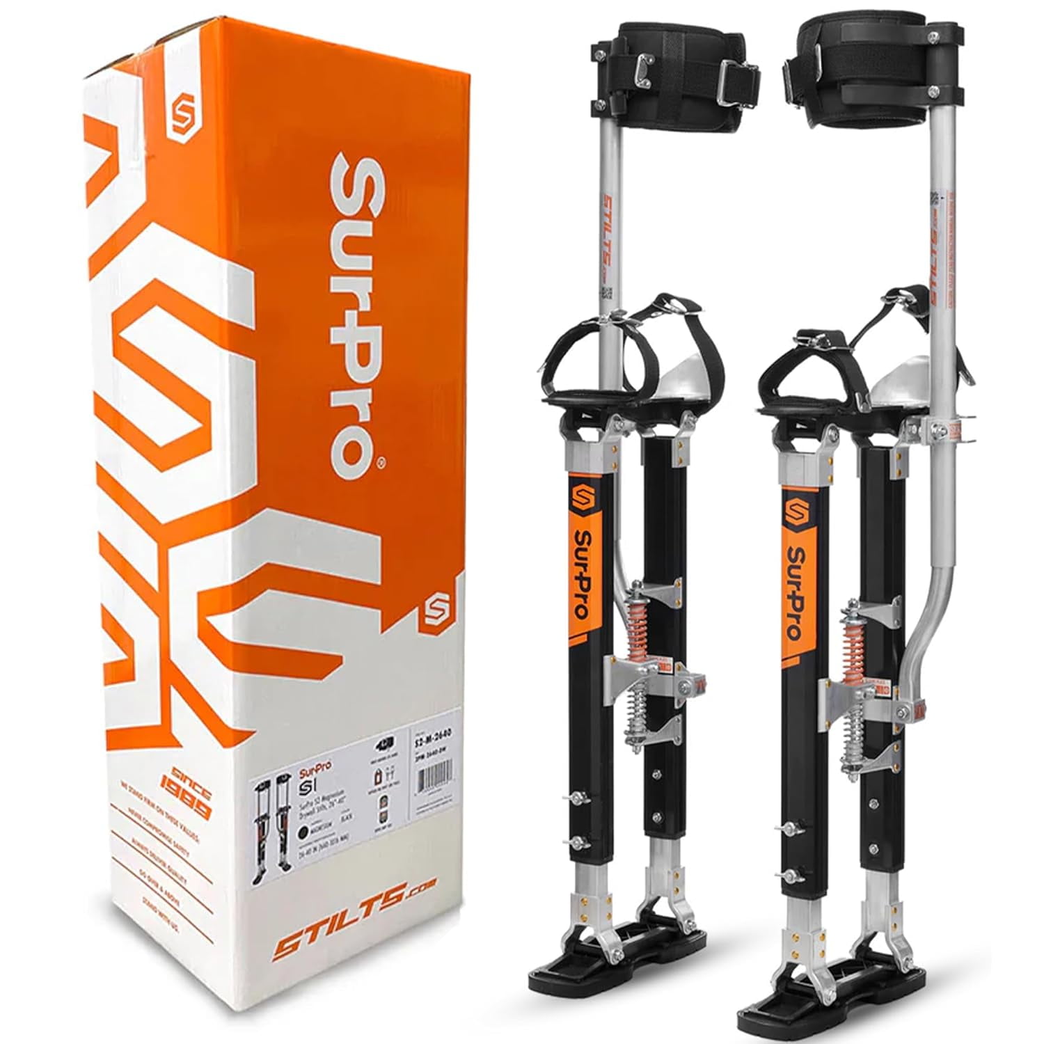 SurPro Single-Sided Magnesium Drywall Stilts, 16” - 24” Height ...
