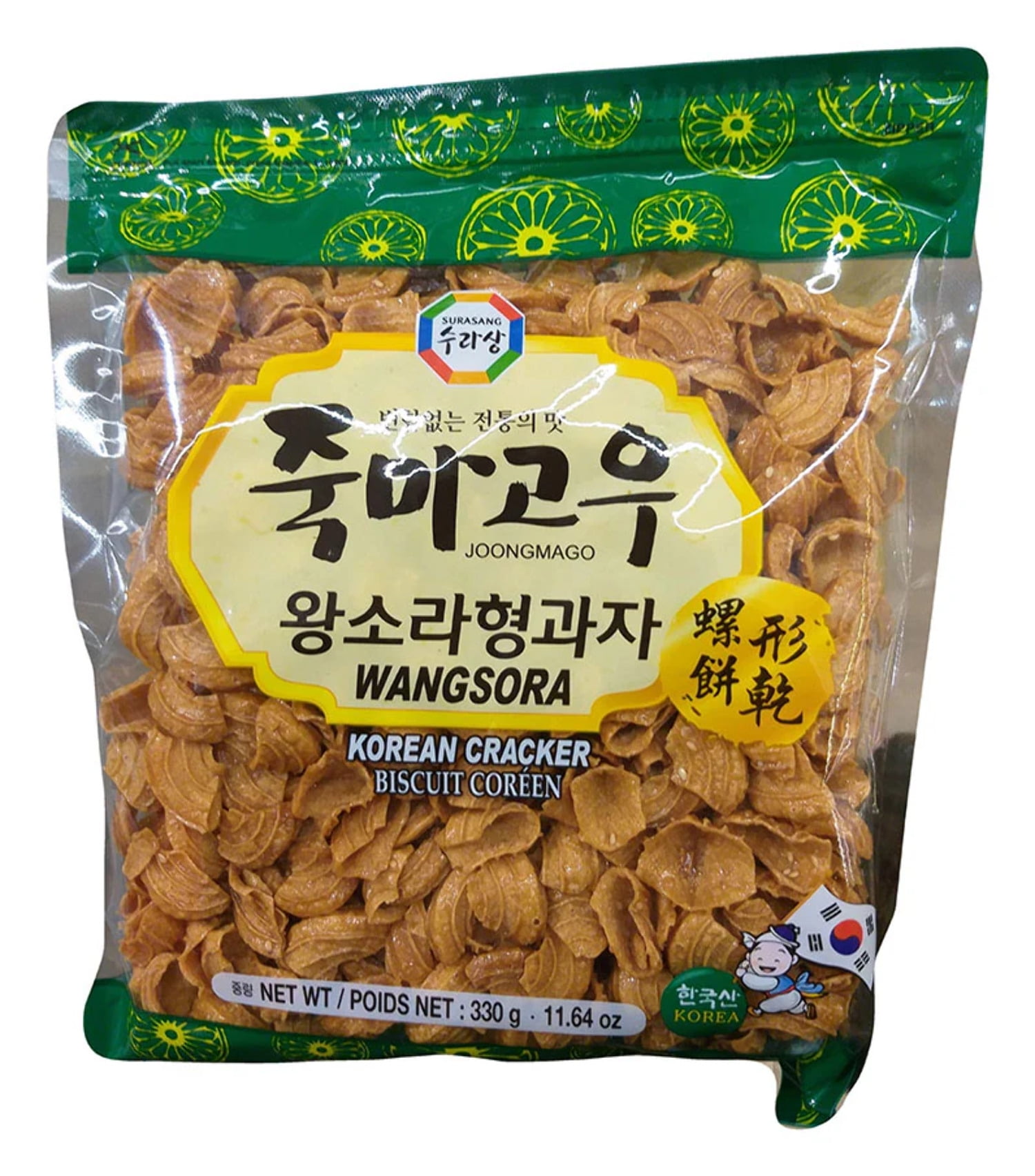 Sura Wang, Surasang - Wangsora Korean Crackers, 11.64 Ounces, (Pack of ...