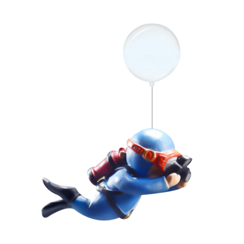 Surakey 3 Pack Fish Tank Decorations Lovely Diver Ornament Floating ...