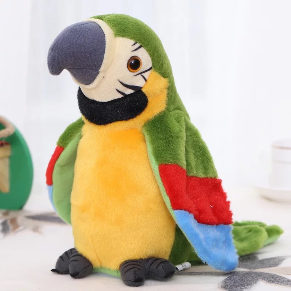 Surakey Parrot Plush Toy,Stuffed Animal Parrot Electric Talking Bird ...