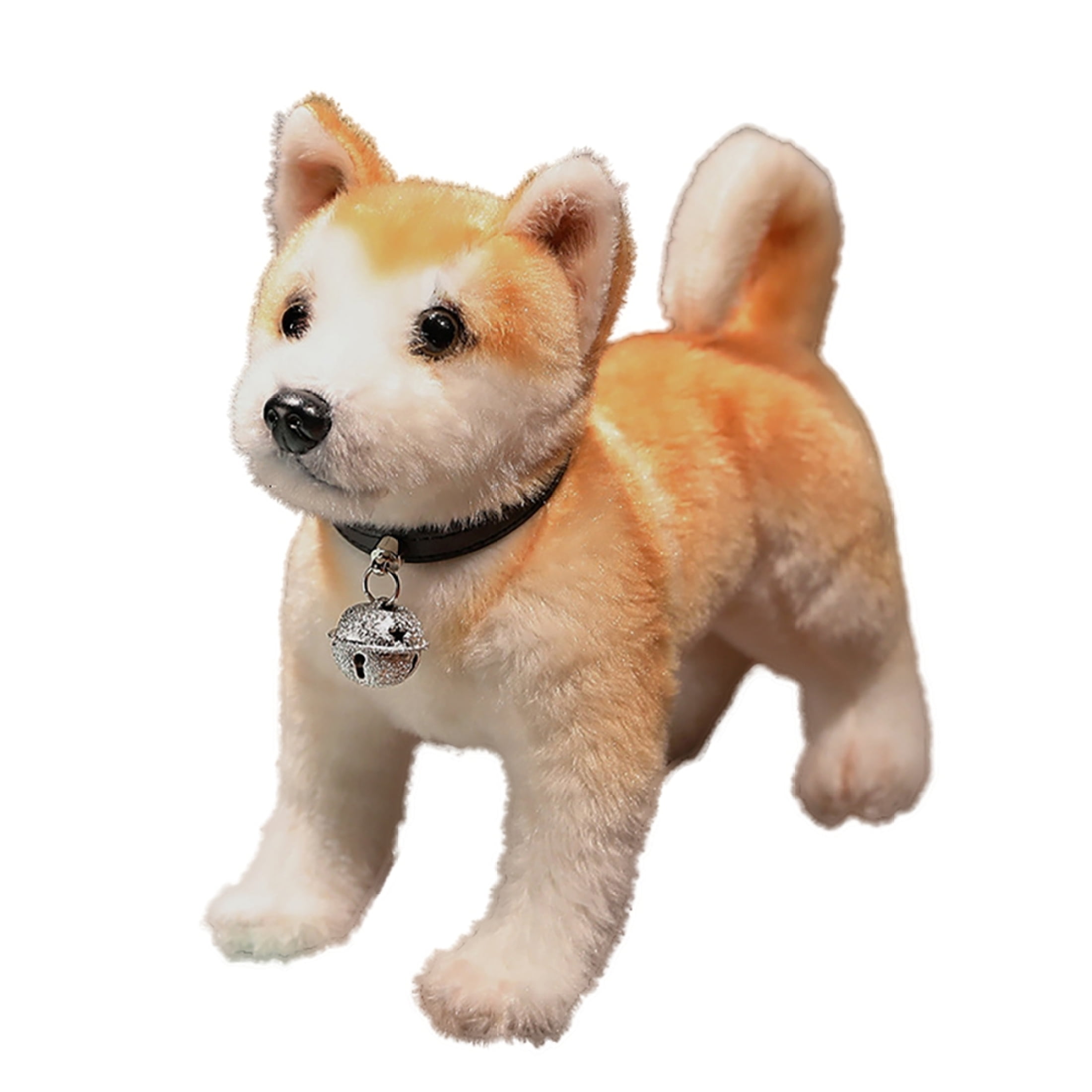 Surakey Simulated Akita Dog Doll Baby Stuffed Animals with Bells Plush ...