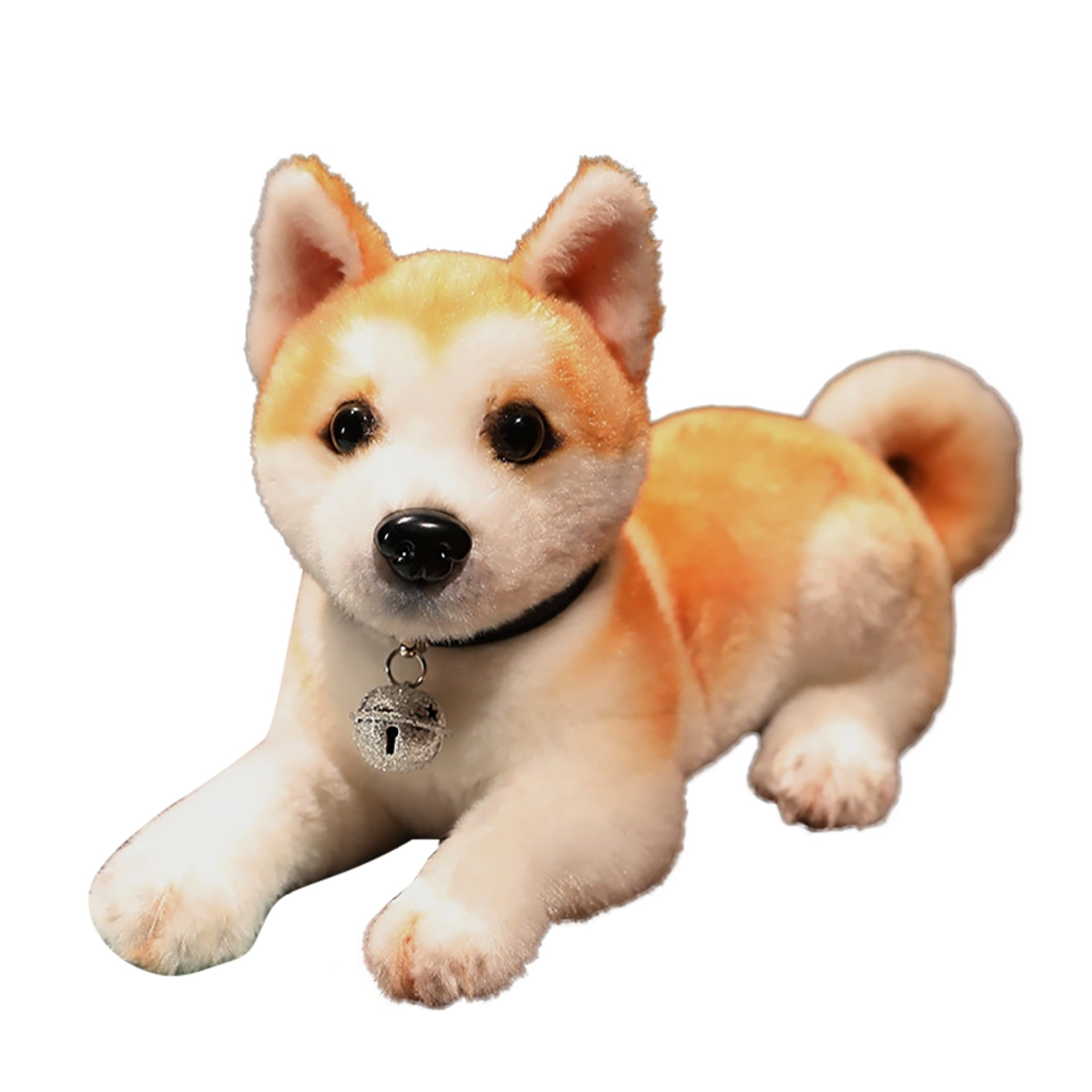 Surakey Simulated Akita Dog Doll Baby Stuffed Animals with Bells Plush ...