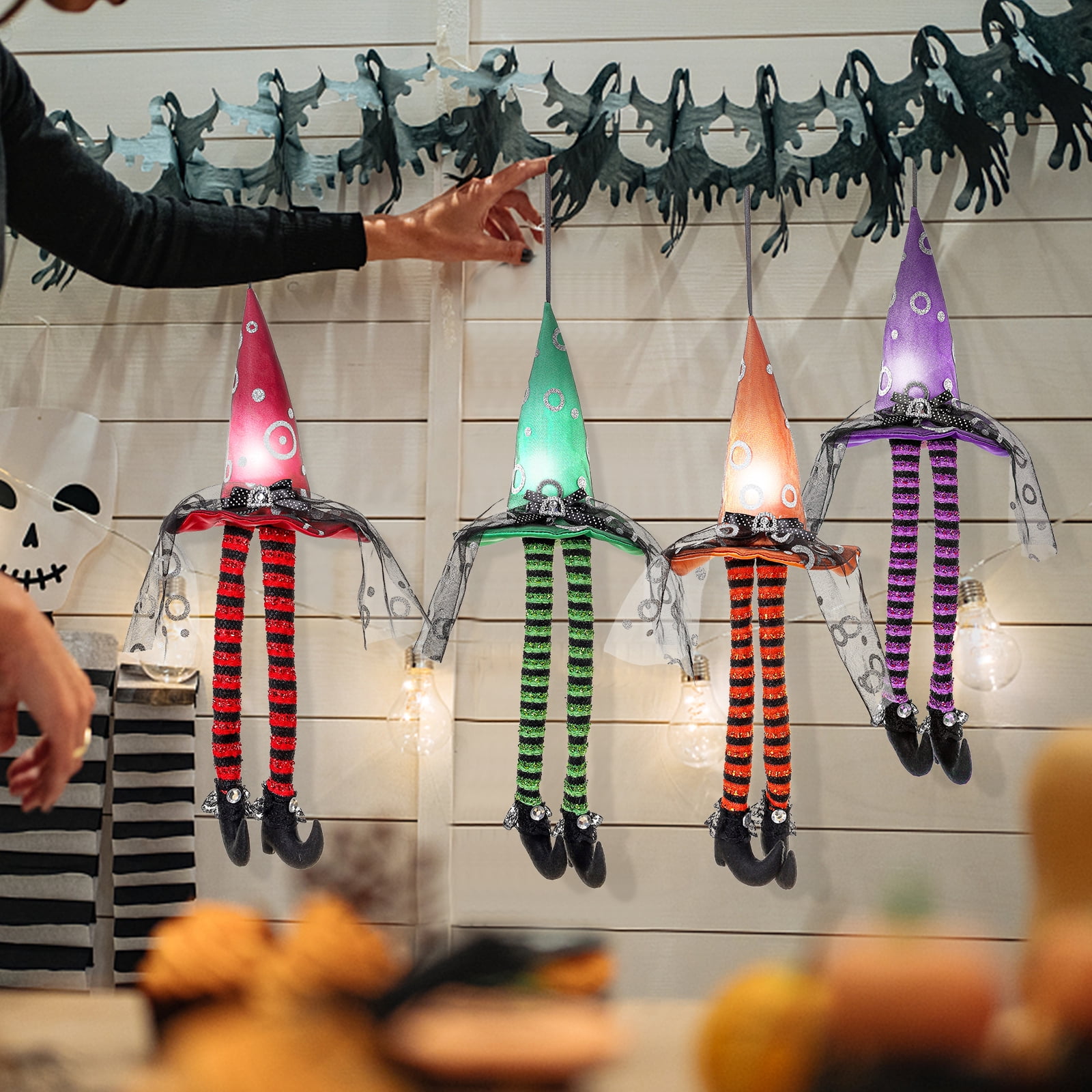 Surakey Wizard Hat with Lamp Pendant LED Halloween Doll Party Props ...