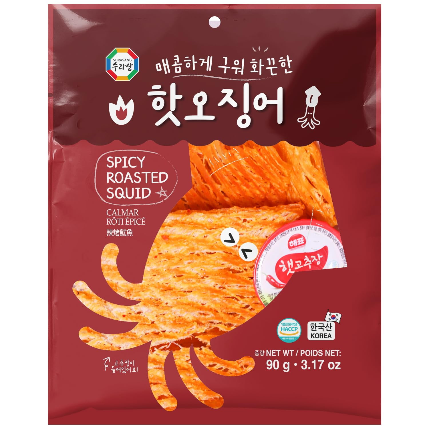 Surasang Dried and Roasted RRF12 Squid Jerky Snack with Spicy Flavor ...