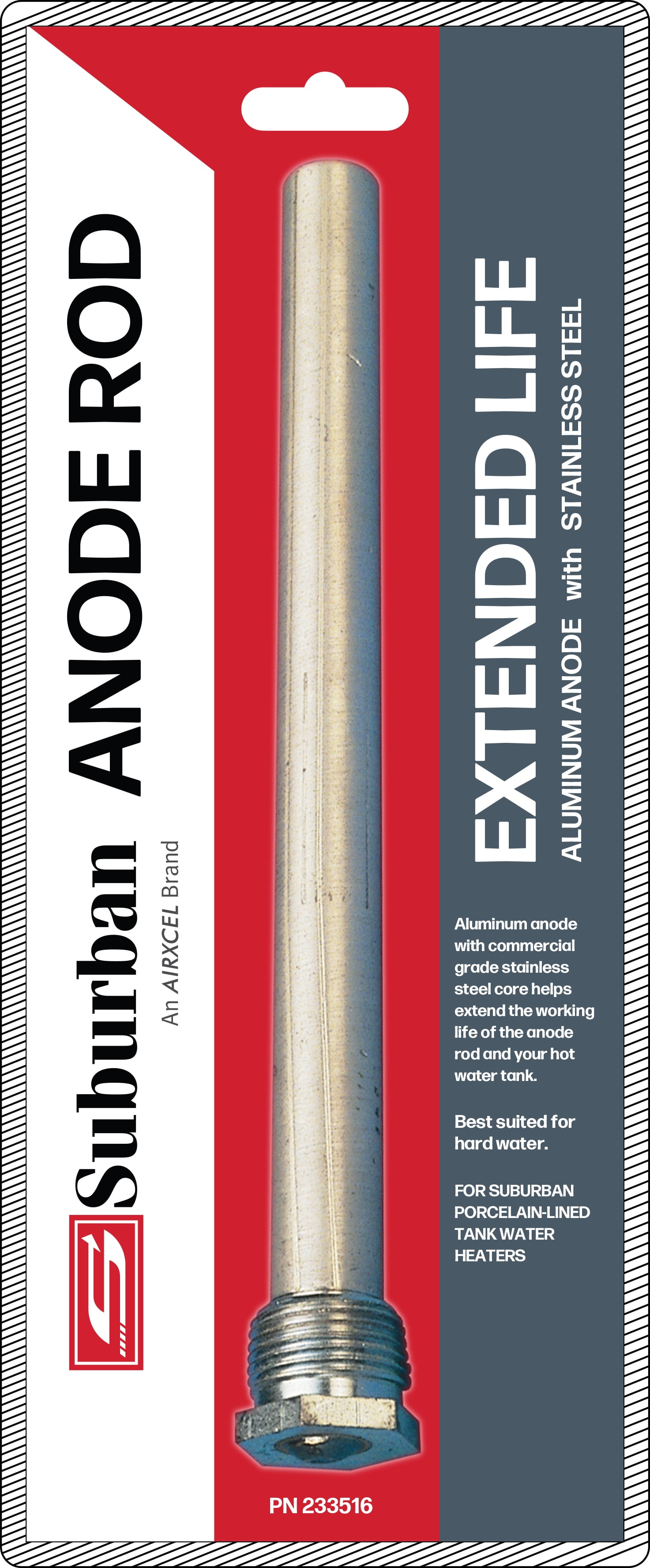 Fits/For Suburban Aluminum Anode Rod (233516) - Walmart Business Supplies