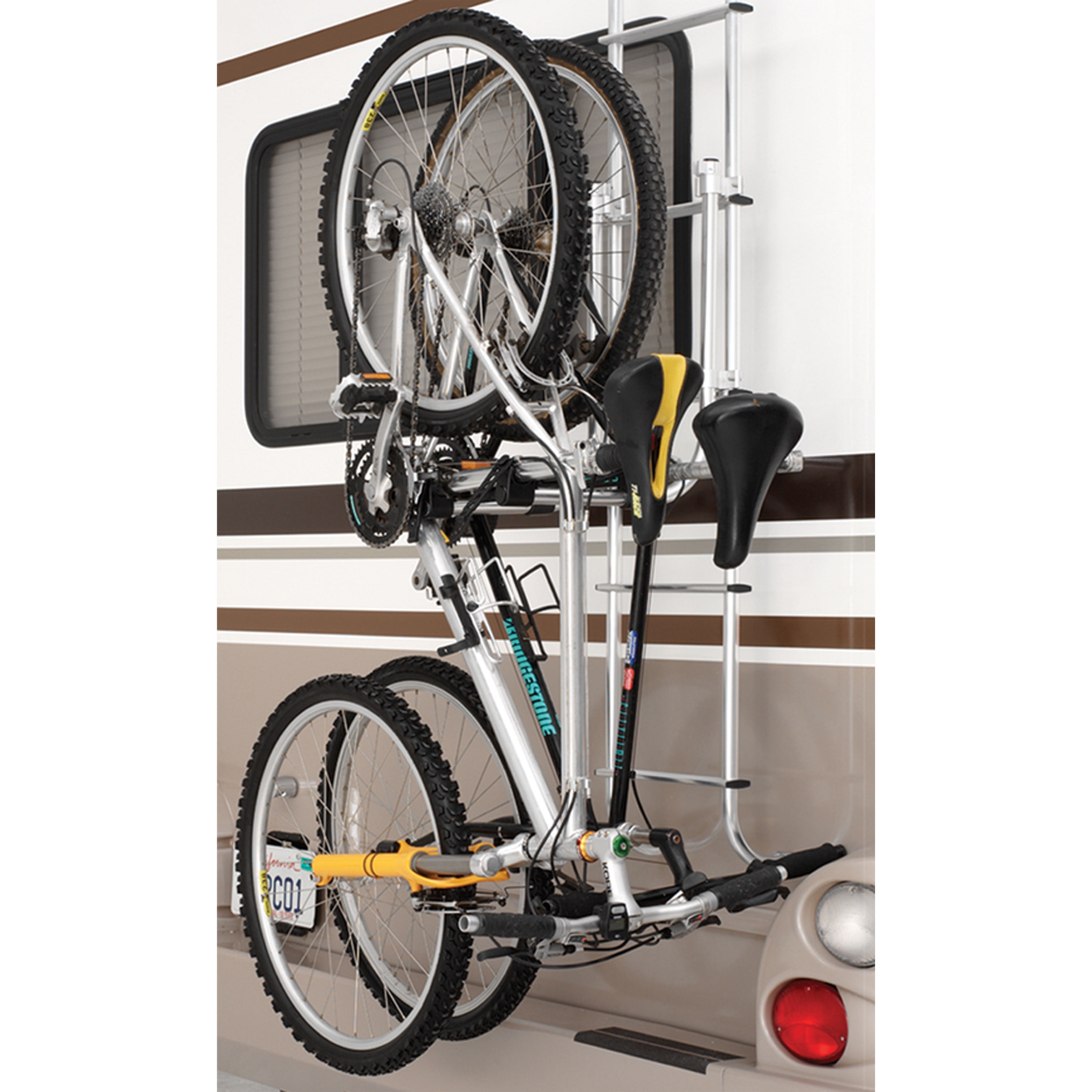 Surco Ladder Mounted Bike Rack Pivoting Arms Aluminum Bicycle Storage ...