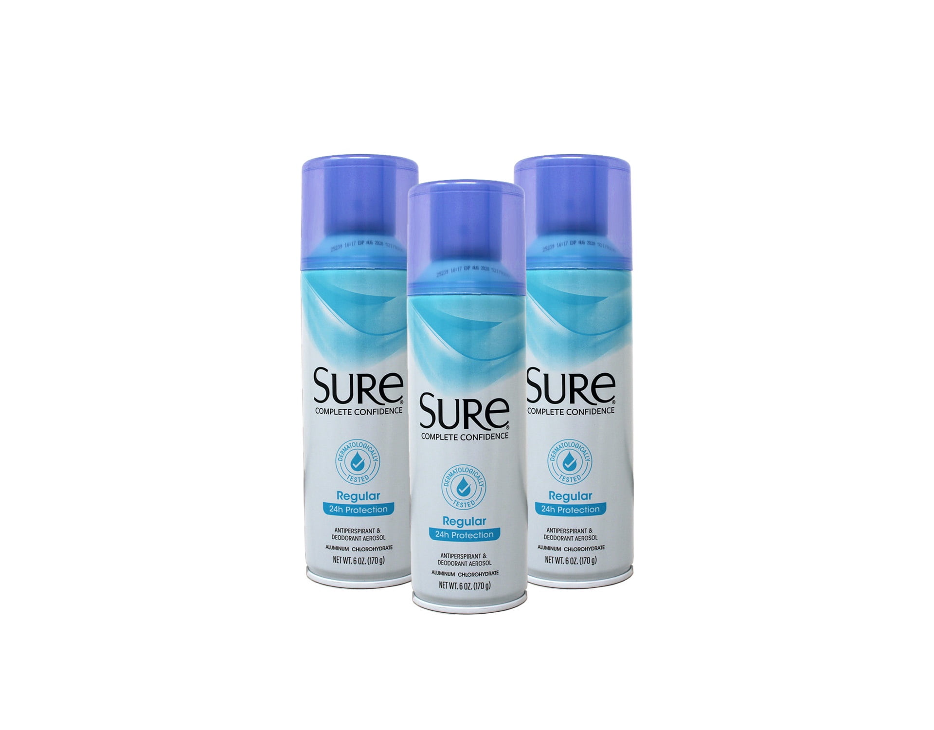 Sure Aerosol Anti-Perspirant Deodorant Spray, Unscented, 6 Ounce (Pack ...