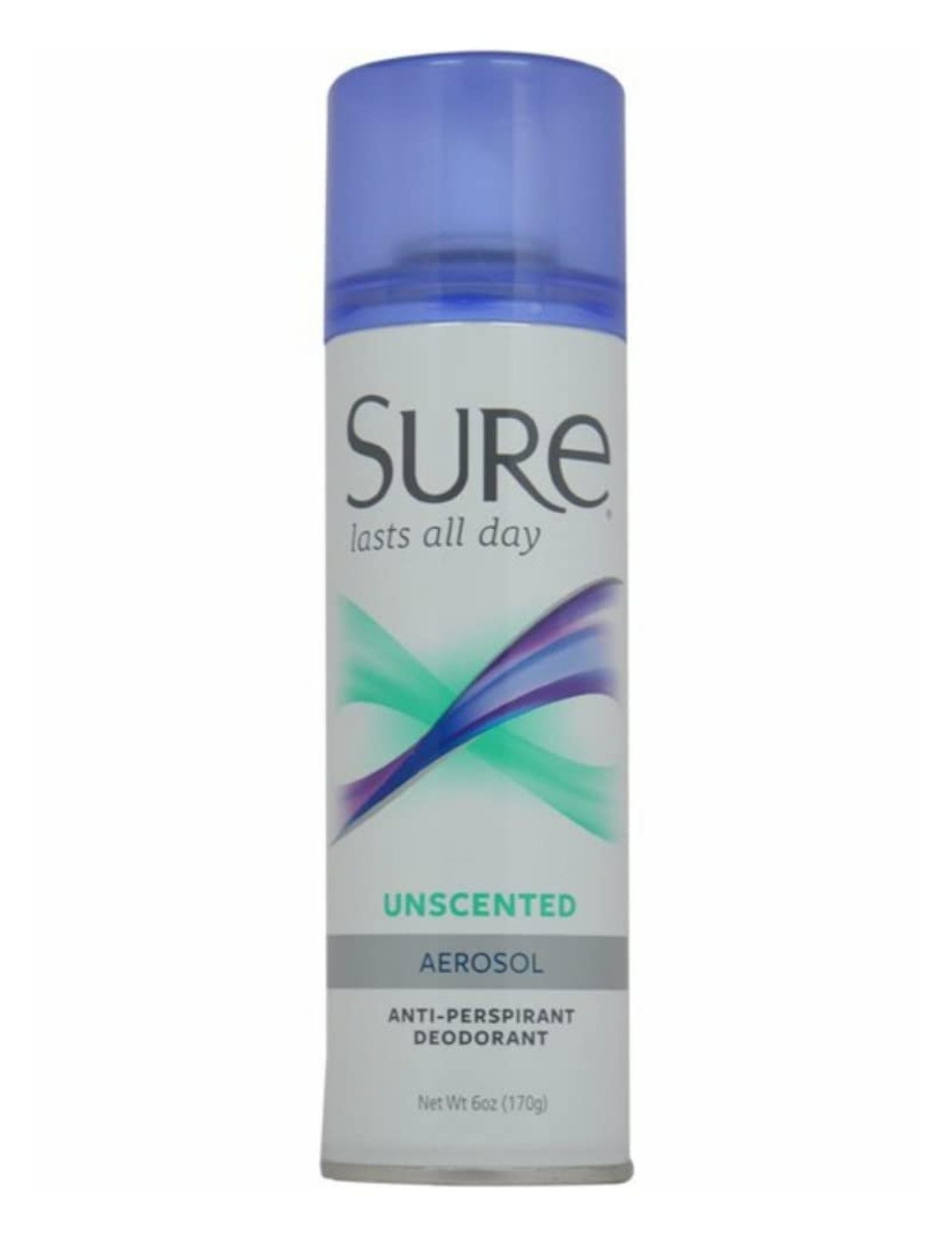 Sure Anti-Perspirant & Deodorant Aerosol Spray Unscented, 6 oz (Pack of ...