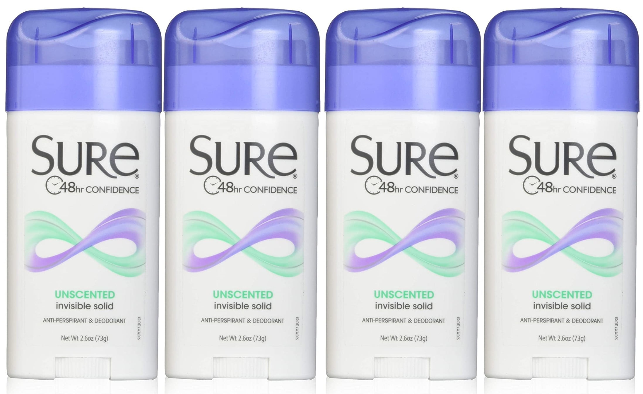 Sure Anti-Perspirant Deodorant, Invisible Solid Unscented, 2.60 oz ...