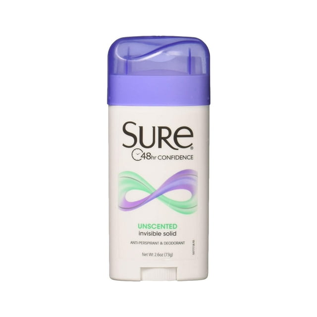 Sure Anti-Perspirant Deodorant Invisible Solid Unscented 2.60oz Each ...