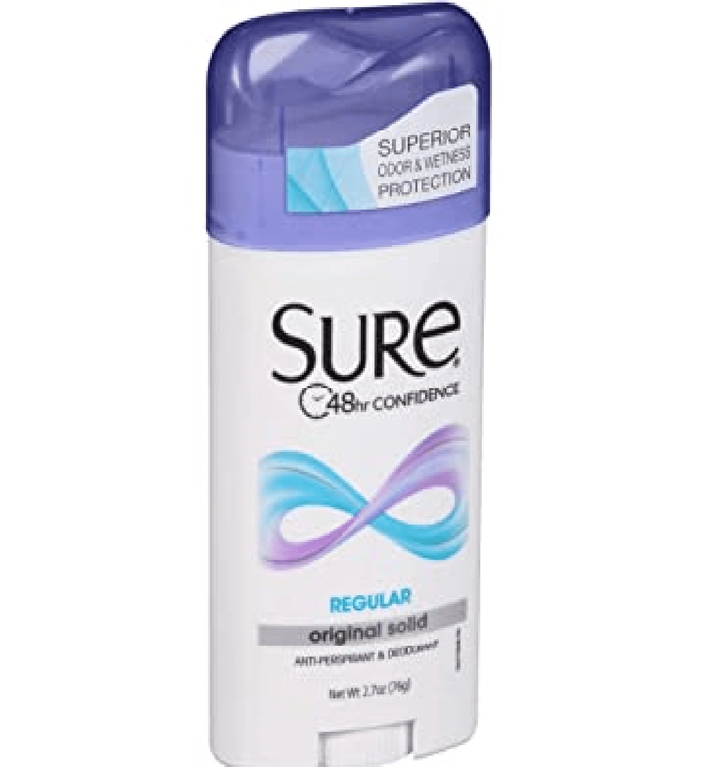 Sure Anti-Perspirant & Deodorant Original Solid, Regular, 2.7 oz, 7 ...