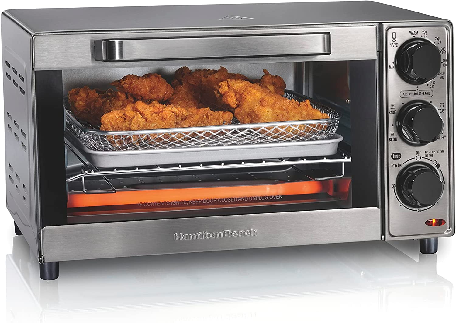 Sure-Crisp Air Fryer Toaster Oven Combo, Fits 9” Pizza, 4 Slice ...