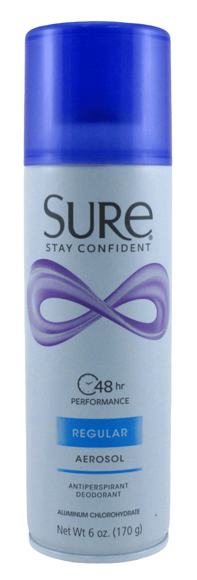Sure Deodorant 6oz Aerosol Regular Scent - Walmart.com