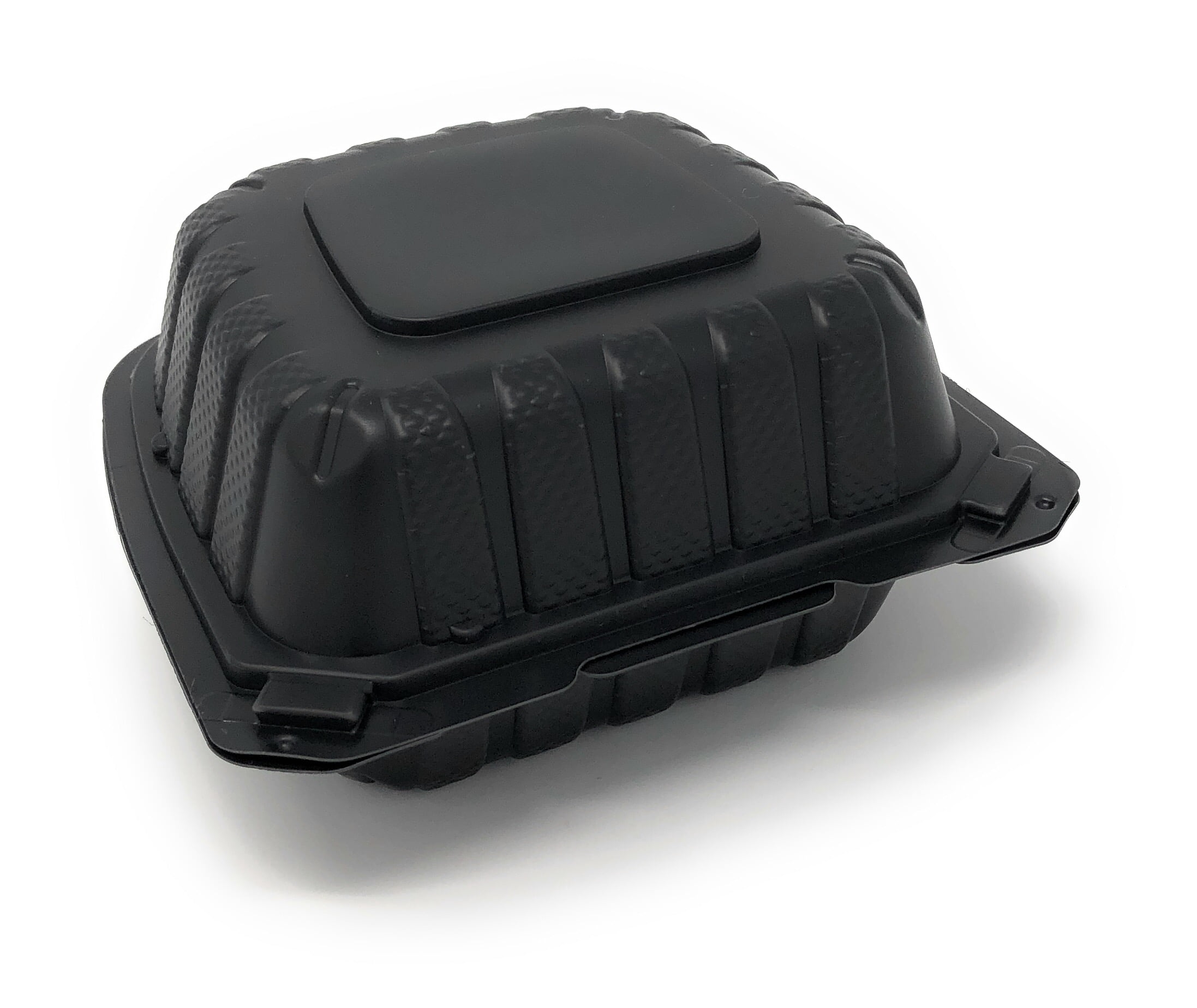 Sure Earth 6" x 6" One Compartment Eco Friendly Black Hinged Food ...