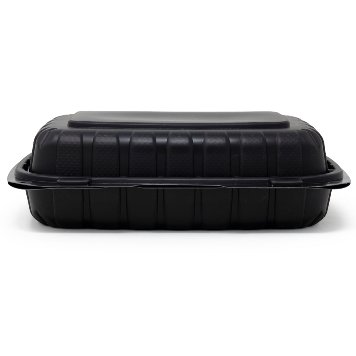 Sure Earth 9" x 6" One Compartment Eco Friendly Black Hinged Food ...