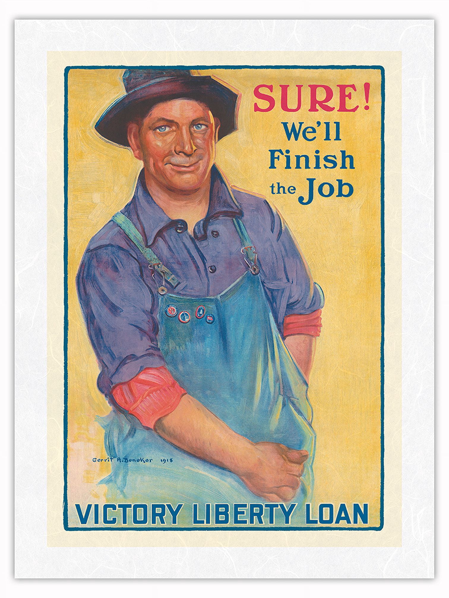 Sure We'll Finish the Job - Victory Liberty Loan - Vintage War Poster ...