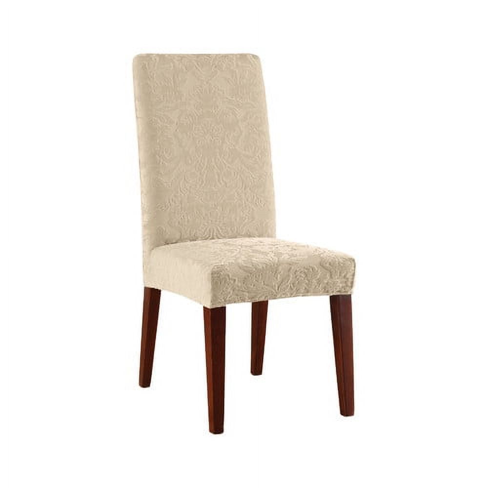 Sure Fit Stretch Jacquard Damask Short Dining Room Chair Slipcover ...