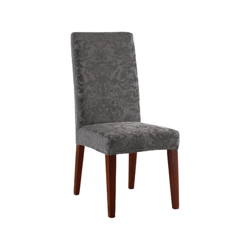 Sure Fit Stretch Jacquard Damask Short Dining Room Chair Slipcover ...