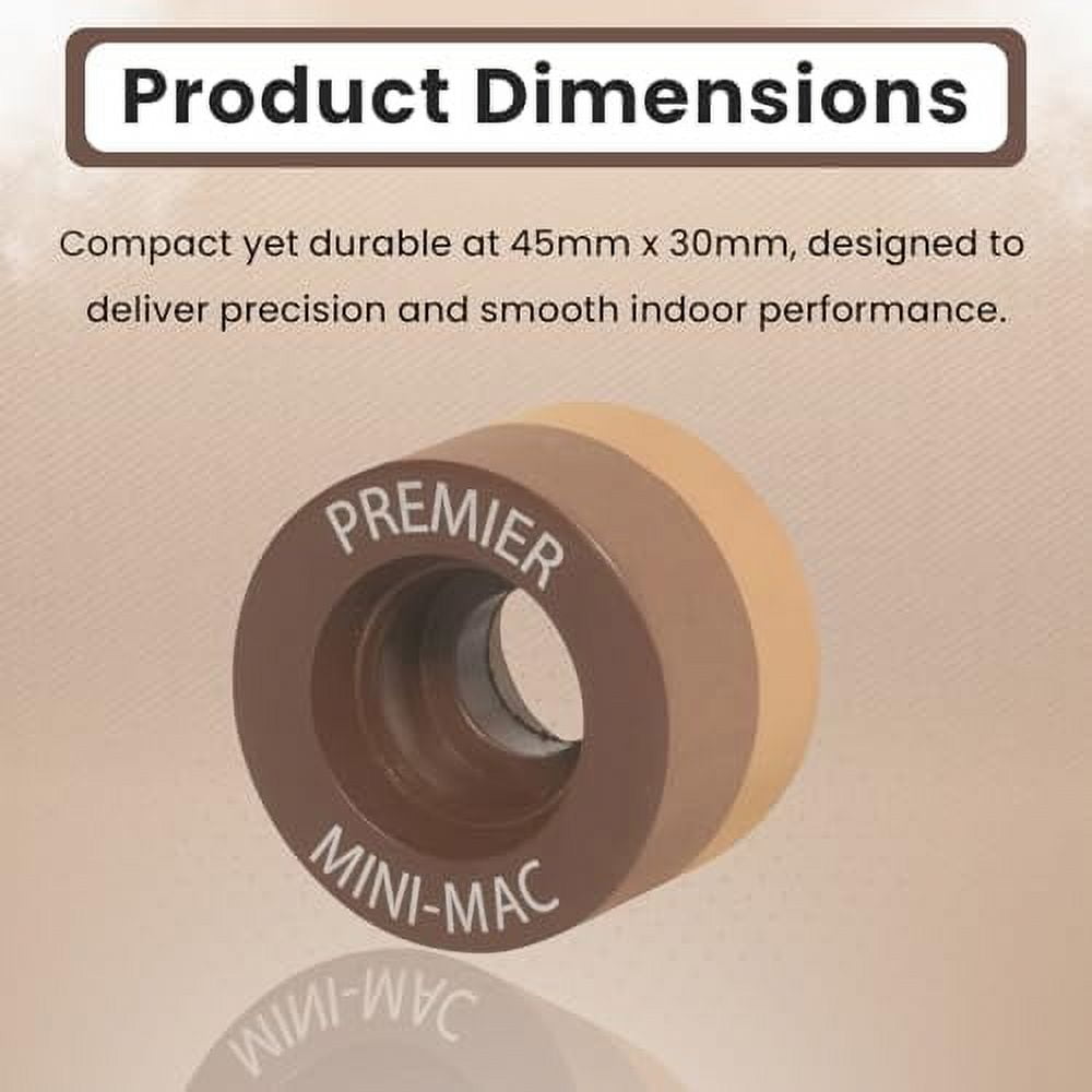 Sure-Grip Premier Mini Mac Wheels - 45mm Hard Indoor Clay Style for ...