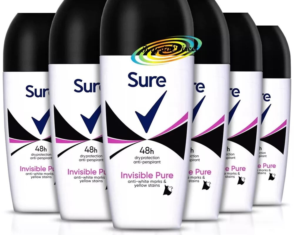 Sure Invisible Pure 48h Dry Protection Anti-perspirant Anti-White Marks ...