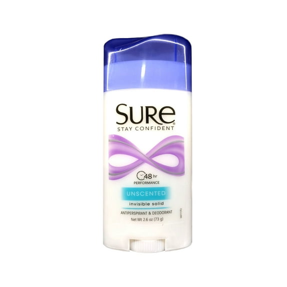 Sure Invisible Solid Anti-Perspirant & Deodorant Unscented - 2.6 oz ...