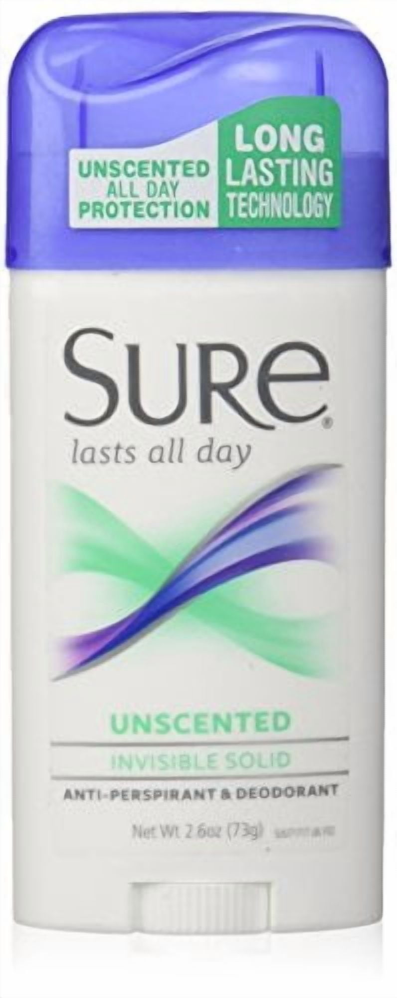Sure Invisible Solid Anti-Perspirant & Deodorant Unscented - 2.6 oz ...