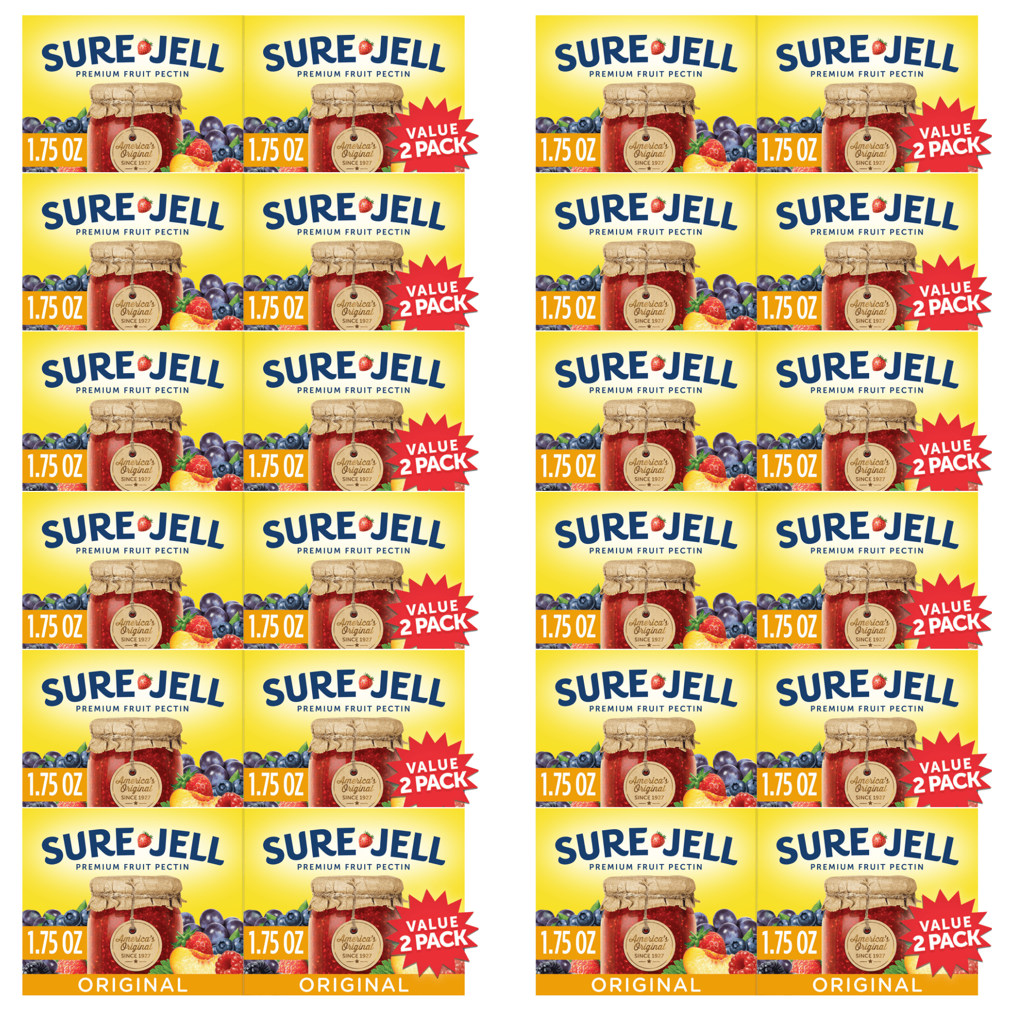 Sure Jel Original Premium Fruit Pectin Value Pack, 2 CT (12-Pack ...