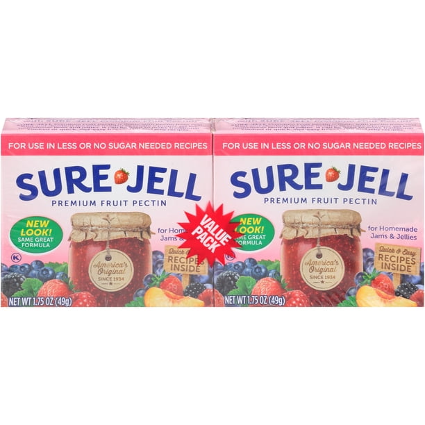 Sure-Jell Premium Fruit Pectin for Less or No Sugar Needed Recipes ...