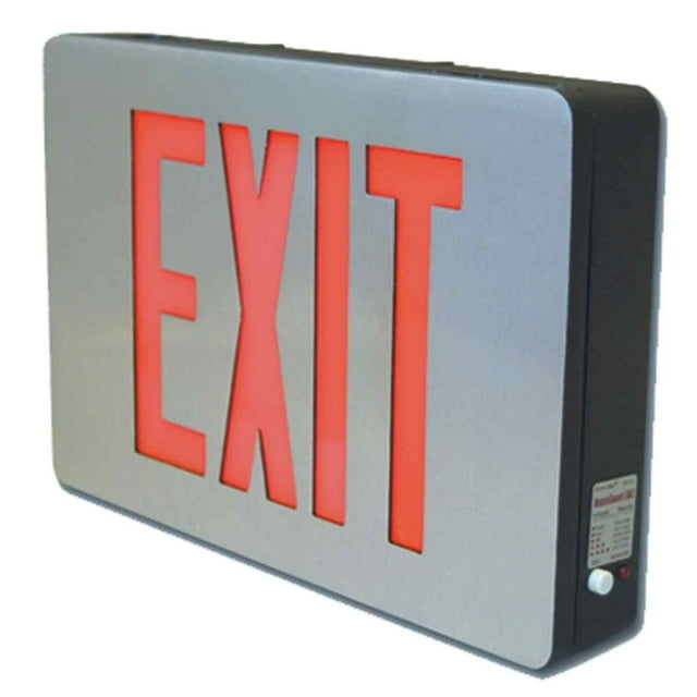 Sure-LItes CX61 LED Exit Sign, Brushed Aluminum Emergency Exit Sign ...