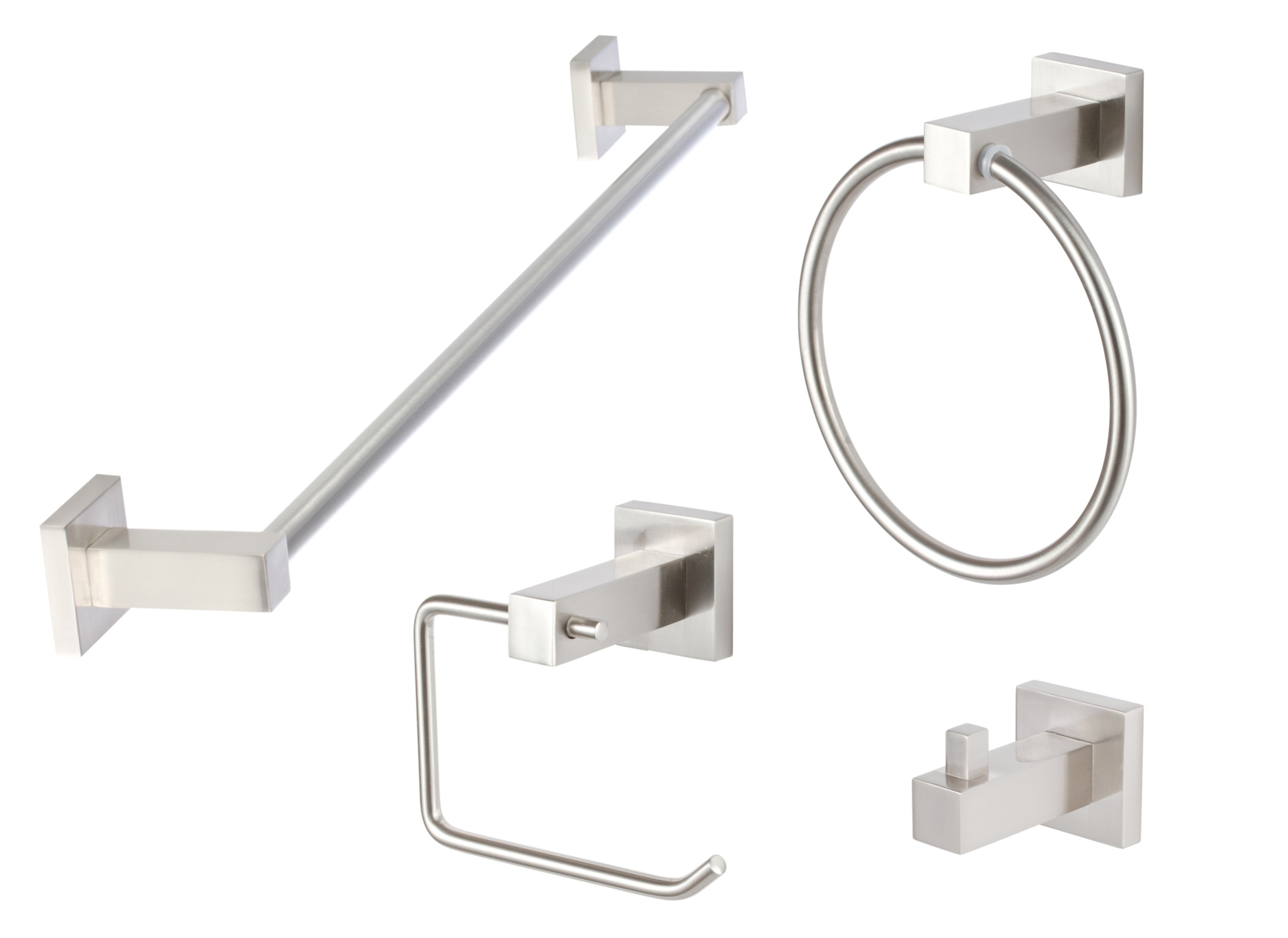 Sure-Loc Bd-Set-Ph1 Baden 4 Piece Bathroom Package - Nickel - Walmart.com