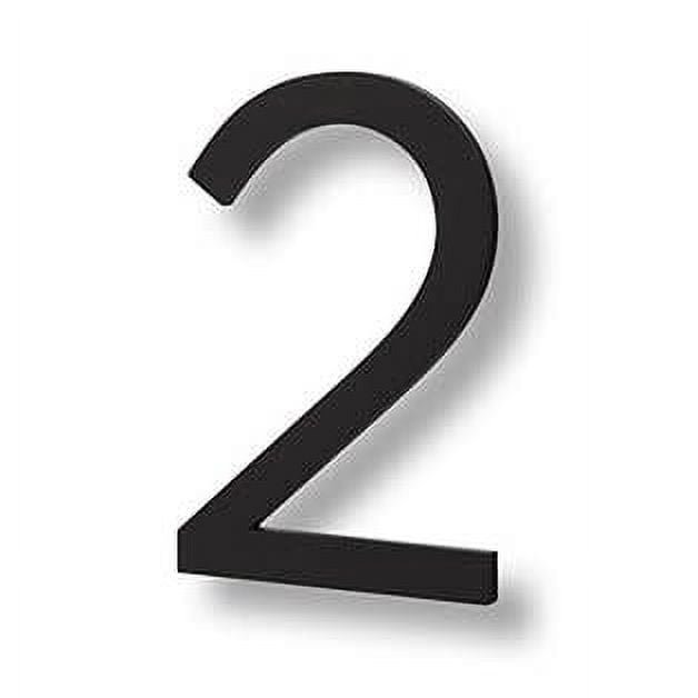 Sure-Loc Hnf6-2 6"" Tall Brushed Aluminum Floating House Number 2 ...