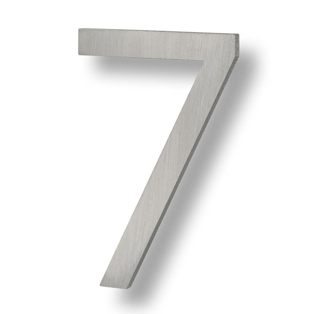 Sure-Loc Hnf6-7 6"" Tall Brushed Aluminum Floating House Number 7 ...