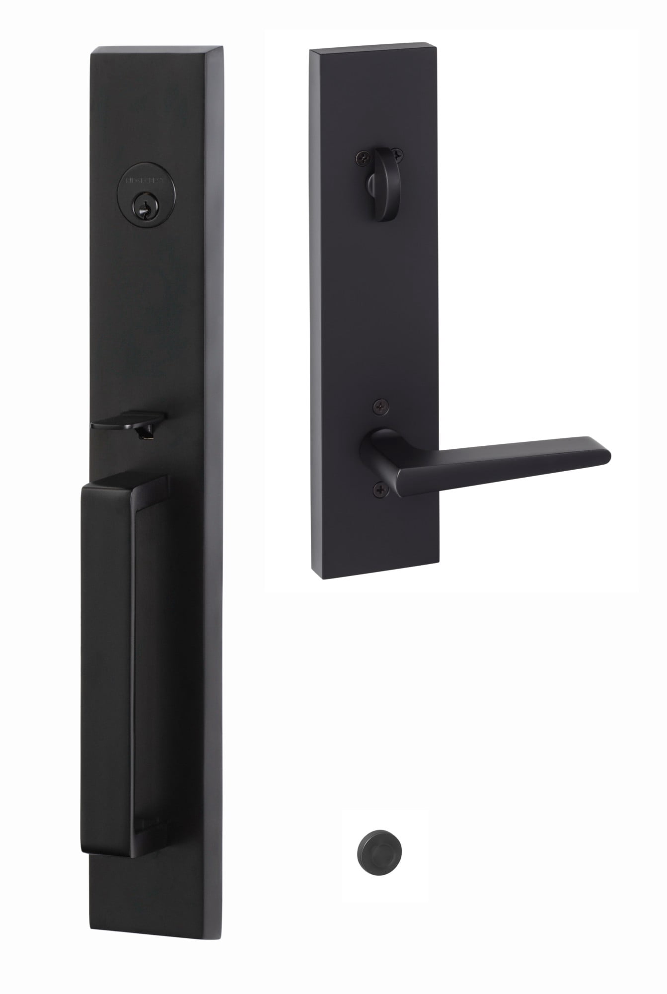Sure-Loc Vl507-Bs Vail Entry Handleset Black Full Plate Single Cylinder ...