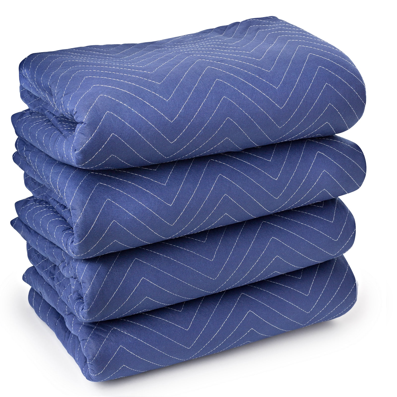 "Sure-Max 4 Deluxe Pro Moving Blankets - 80"" x 72"" - Royal Blue ...
