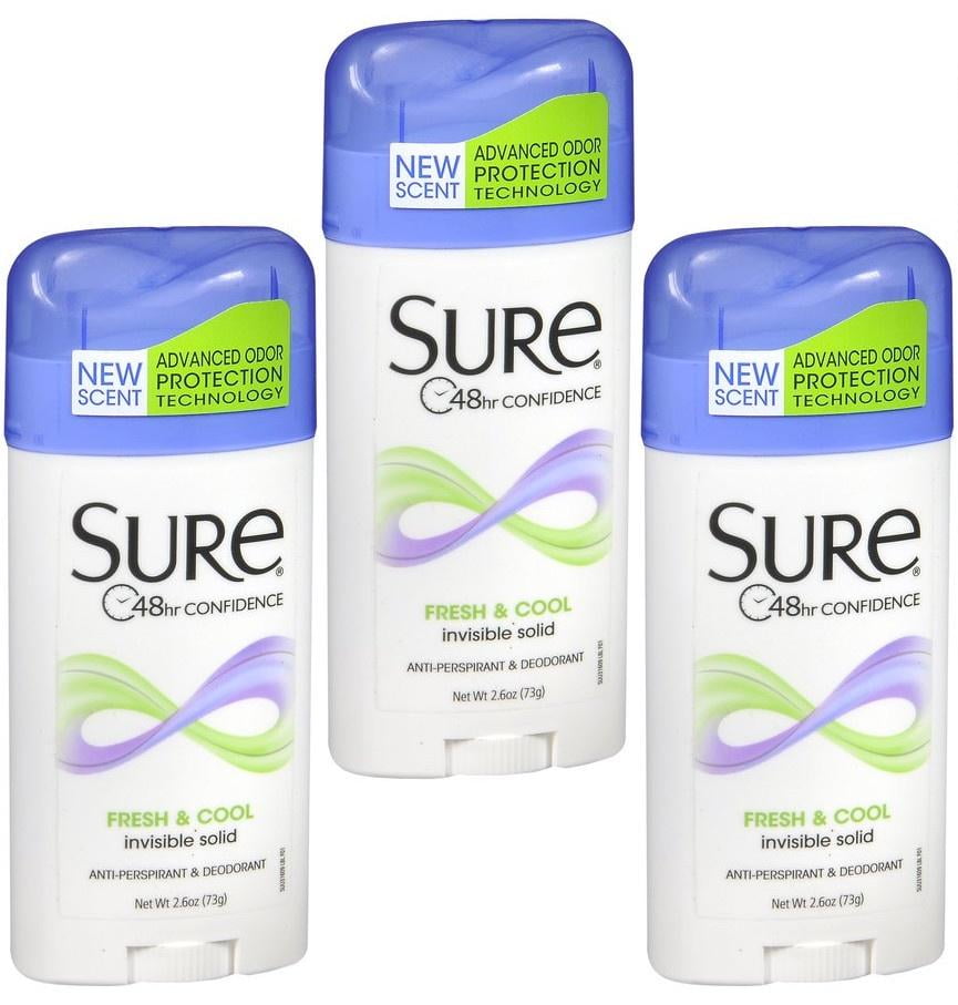 Sure Original Solid Anti-Perspirant Deodorant, Fresh and Cool Scent, 2. ...