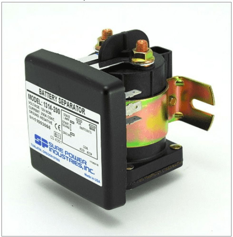 Sure Power 12V Uni-Directional Battery Separator with 200amp AUX Start ...