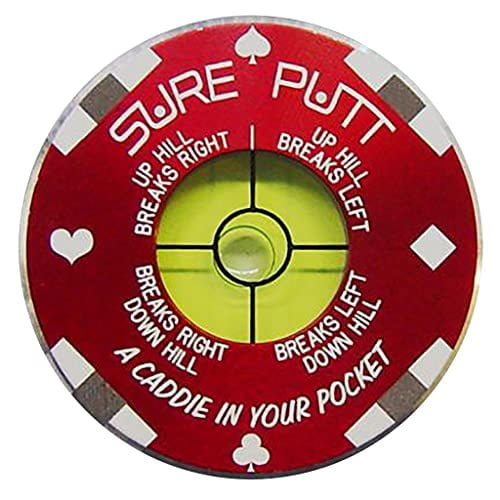 Sure Putt Pro - Golf Putting Aid & Green Reader - Red Poker Chip ...