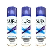 Sure Deodorant Antiperspirant, 6 Ounce Aerosol, Regular Fragrance, Stay ...
