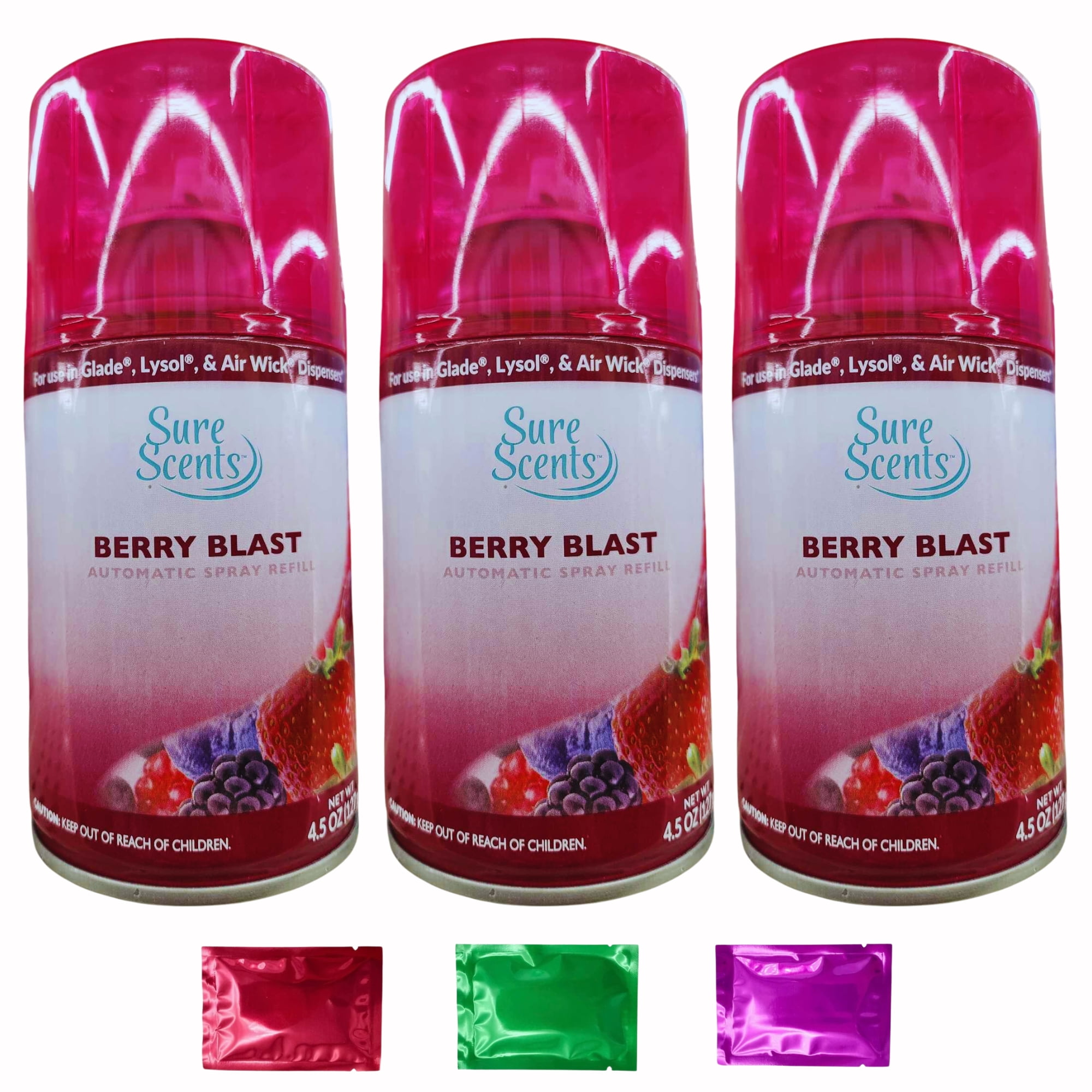 Sure Scents Berry Blast Automatic Spray Refills for Glade Lysol & Air ...