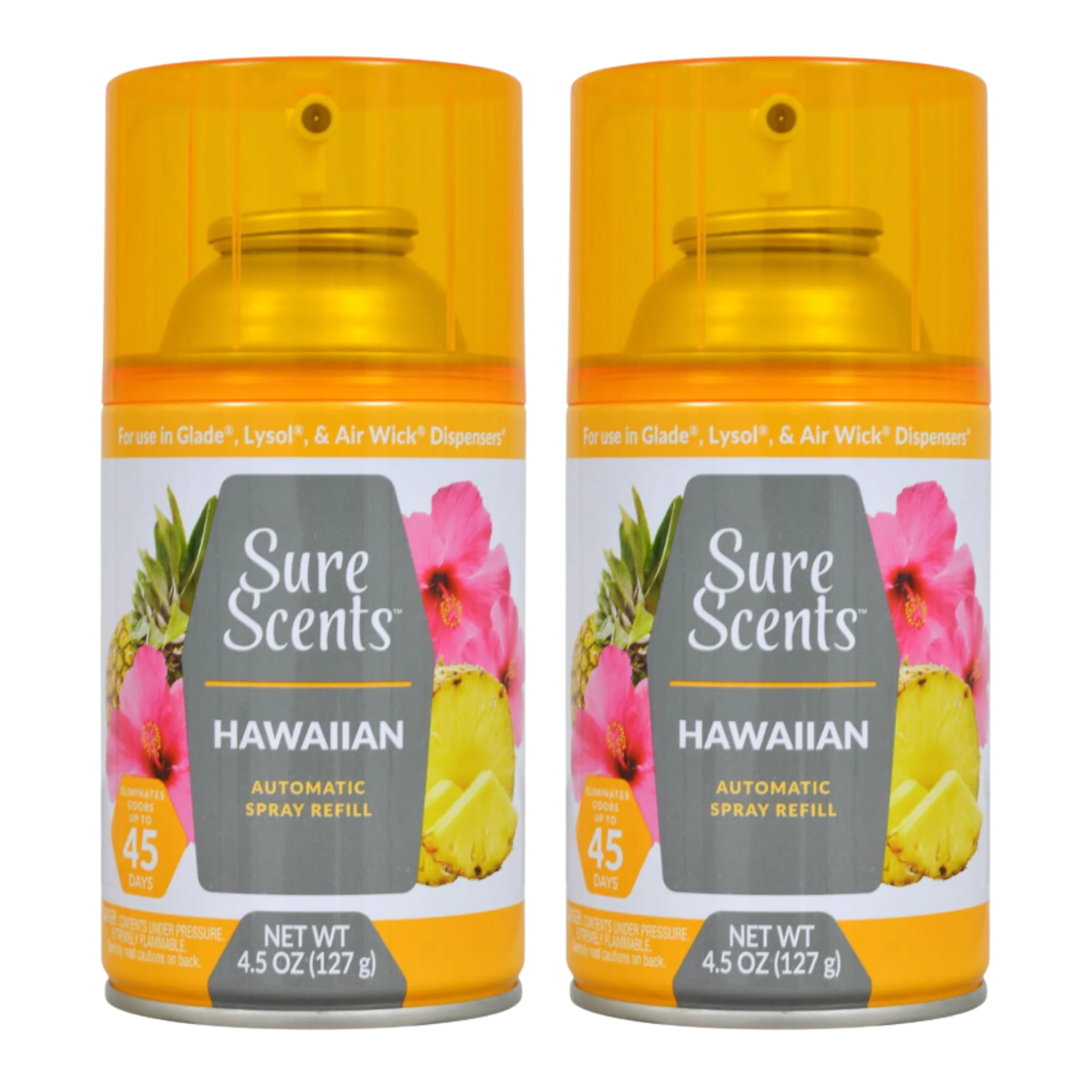 Sure Scents Hawaiian Mist Air Freshener Refills, Odor Eliminator, Lasts ...