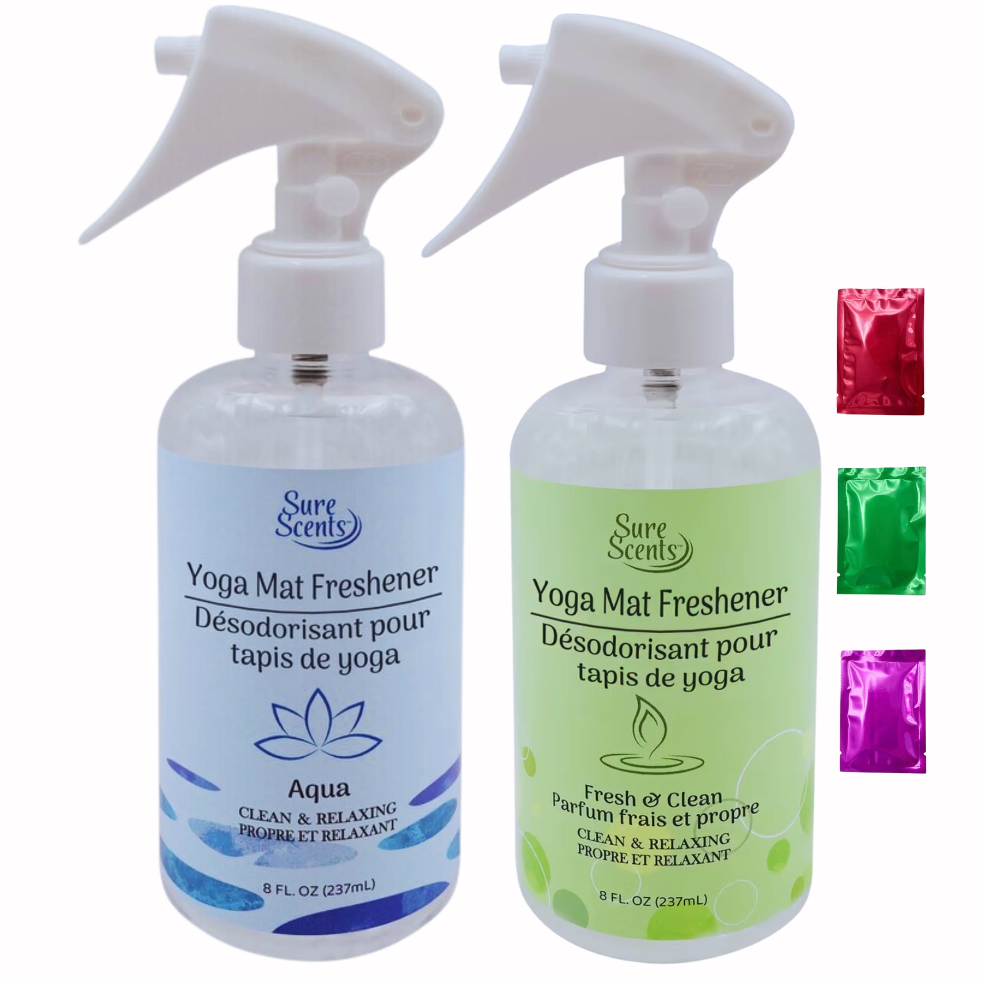 Sure Scents Scented Yoga Mat Freshener Spray Pack of 2, Aqua Fresh ...