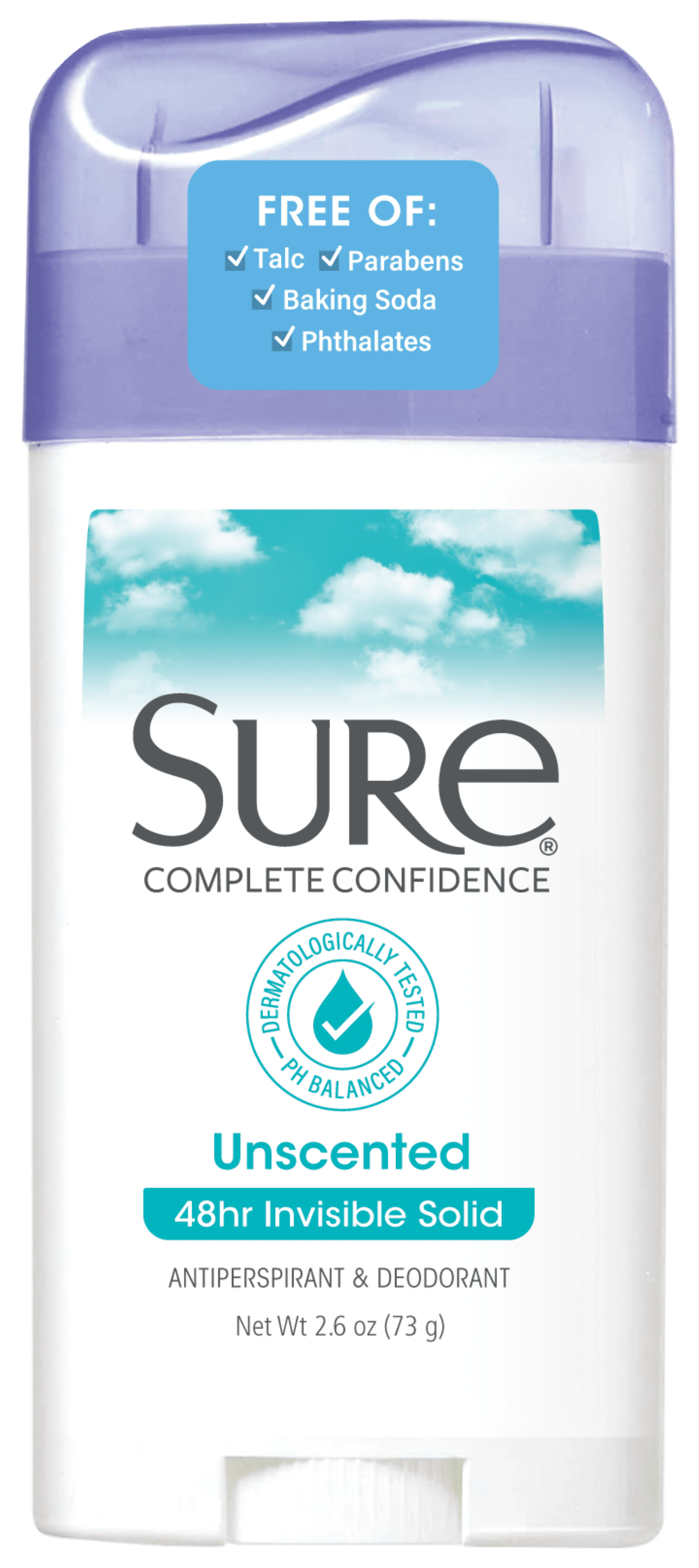 Sure Original Anti-Perspirant Deodorant Stick, Fresh & Unscented, 2.6 ...