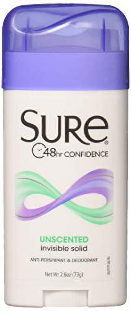 Sure Sure Anti-Perspirant Deodorant Invisible Solid Unscented ...