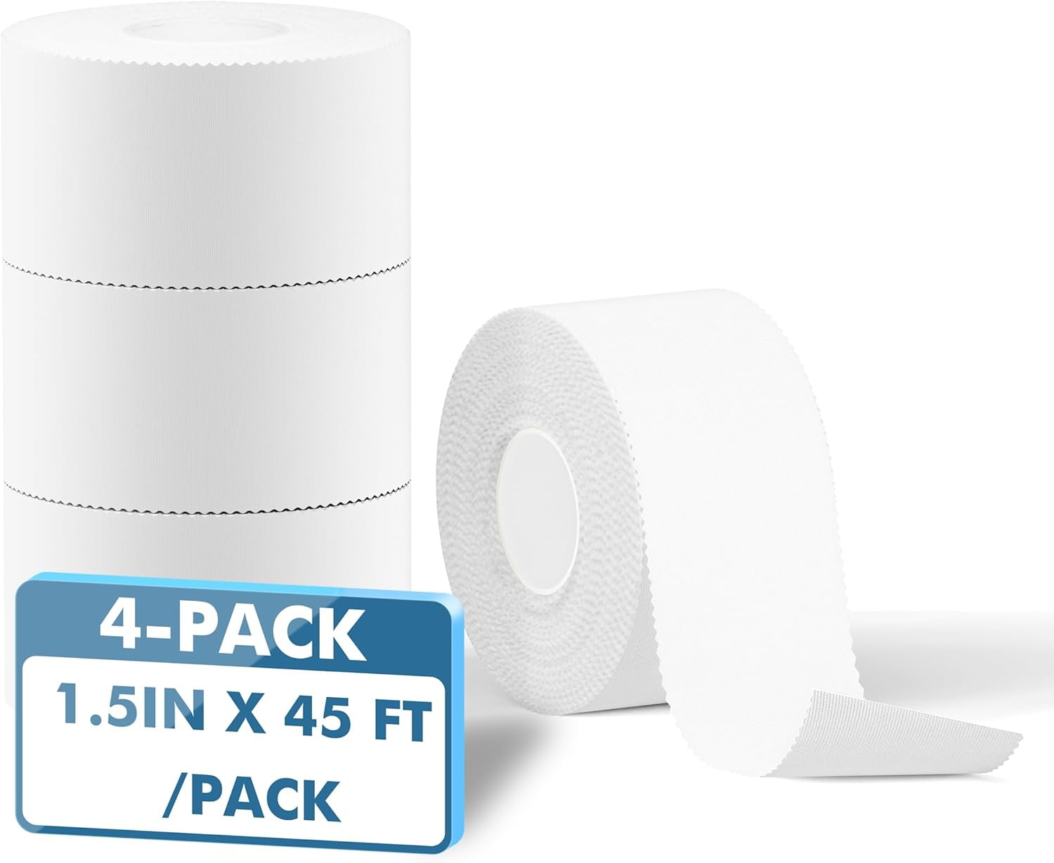 Sure Tape 4-Pack (1.5in X 45 ft/Pack) White Athletic Sports Tape ...